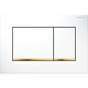 Кнопка для инсталляции Geberit Sigma 30 115.883.KK.1 белый/золото ...