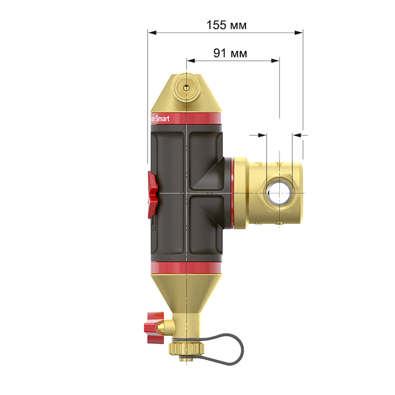 Сепаратор воздуха и шлама Flamco Flamcovent Clean Smart 1" - купить ...