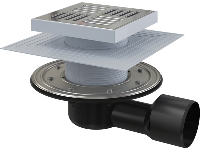 Трап для душа Alca Plast APV 3444 150х150/50/75 боковой - купить ...